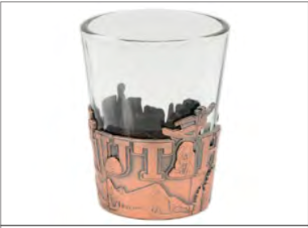 Shot Glass Utah Copper Skyline – Everything Utah
